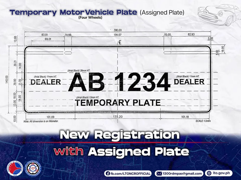 LOOK: LTO releases new format of temporary, improvised license plates ...